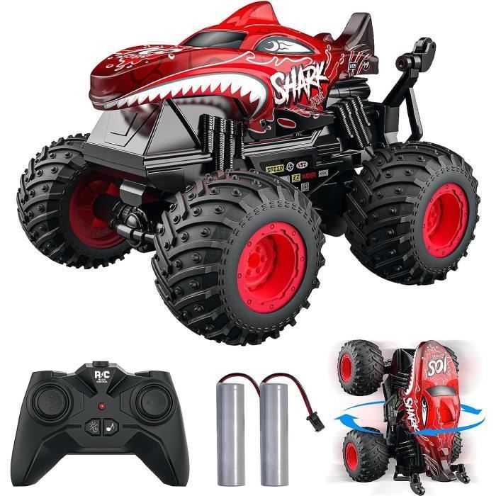 Monster Truck Tlcommande 24GHz Voiture Tlcommande 120 RC Camion avec Rotation 360 Lumire et ...