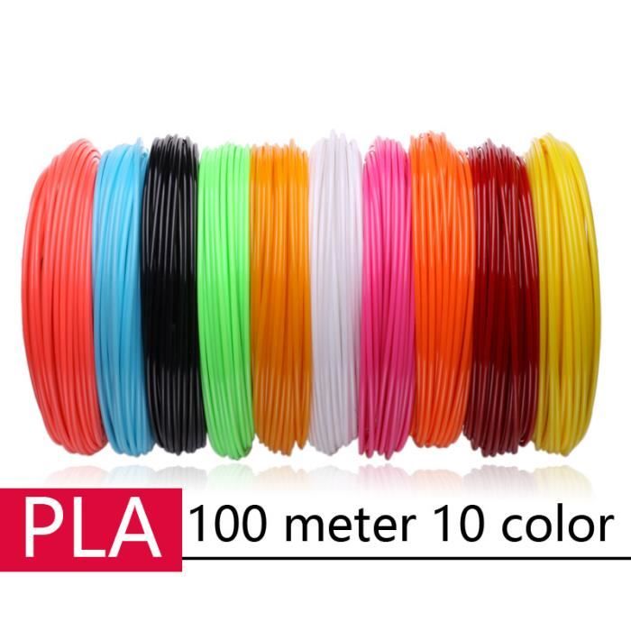 100 mètres 10 couleurs - 3D Filament En Plastique pour 3D Stylo D ...