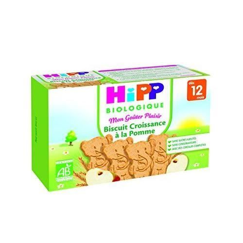 Hipp Biologique Biscuit Croissanceà la Pomme dès 12 Mois 3 Boîtes de ...