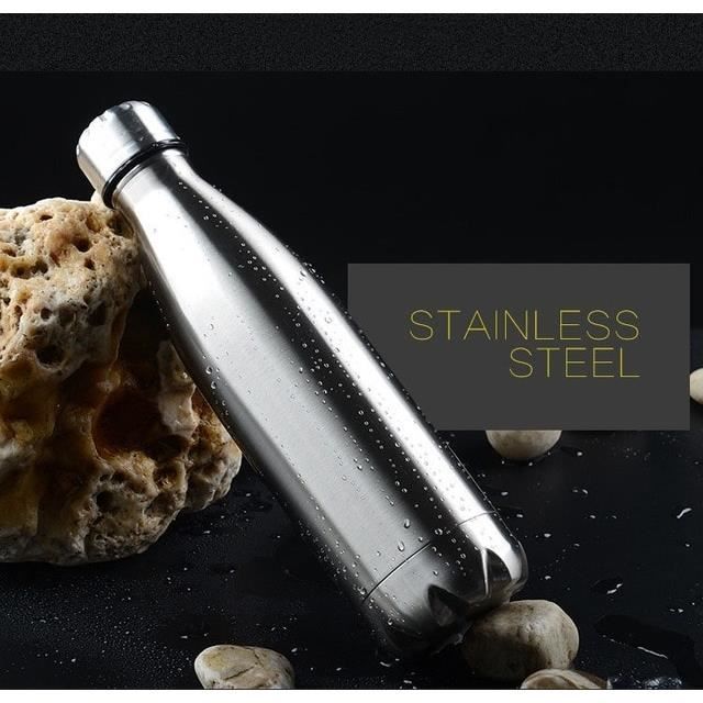 Gourde - Bouteille isotherme,Bouteille isotherme Double paroi en acier inoxydable,350-500-750 ...