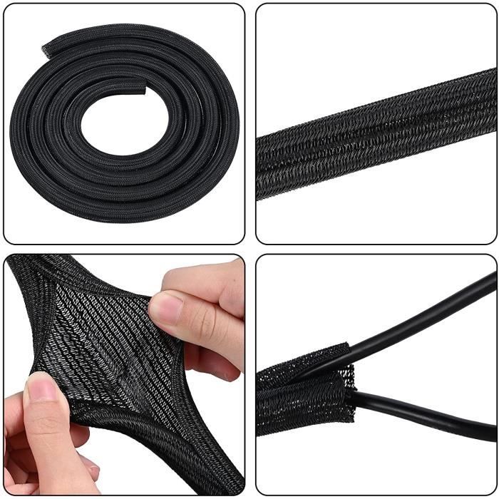 Manchon de Cable Flexible Gaine Set Cieex Gestion de Cables Tressée ...