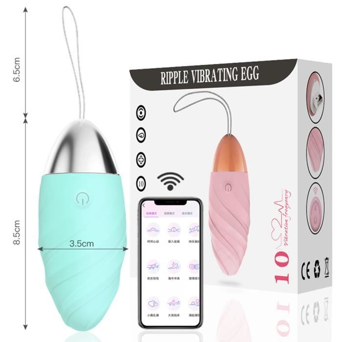 Godemichet vibrateur sans fil bluetooth pour femmes, avec application, télécommande, wifi, œuf ...