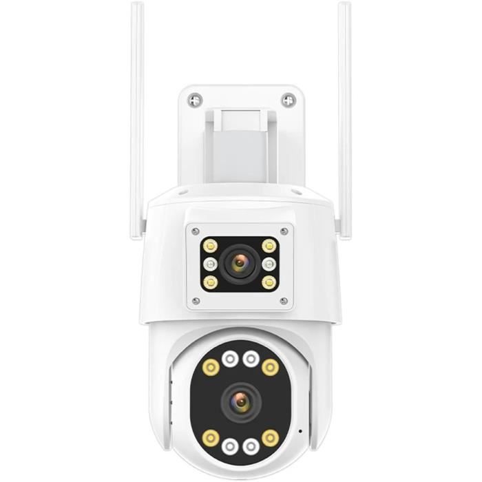 Caméra Ip Avec Carte Sim 4G, 8 Mp 4K Hd À Trois Objectifs, Caméra Ptz ...