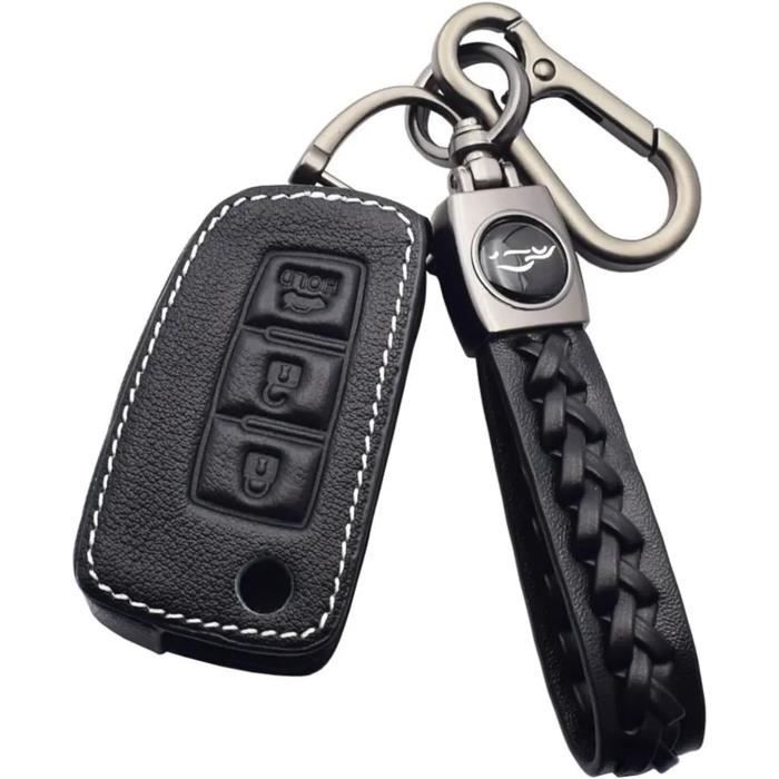 Étui En Cuir Pour Clé De Voiture 3 Boutons Flip Housse De Protection De ...