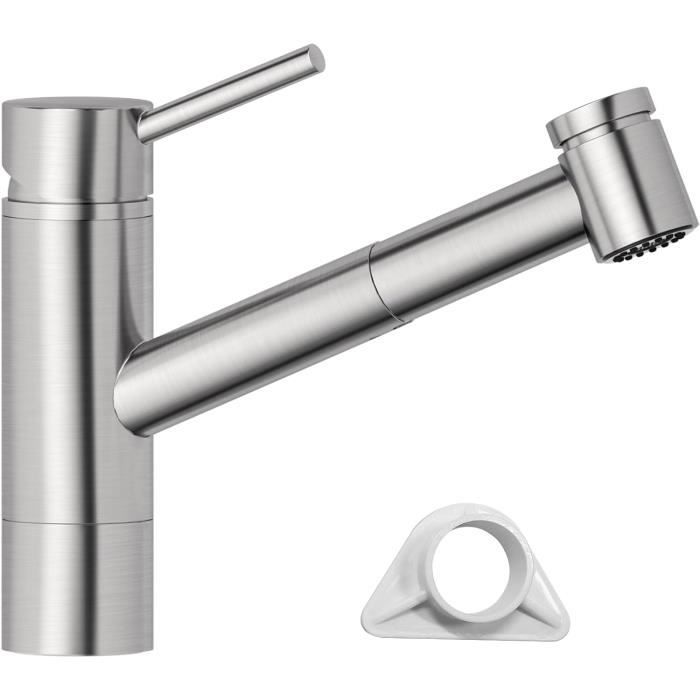 Robinet De Cuisine Extensible Avec Douchette Haute Pression, Mitigeur ...