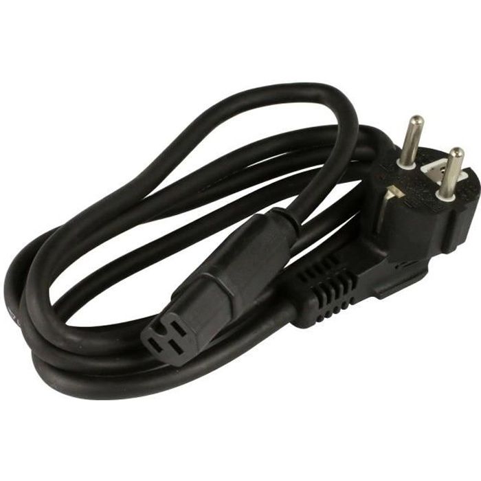 Cordon d'alimentation ZENITECH 2m pour appareils chauffants avec pris ...