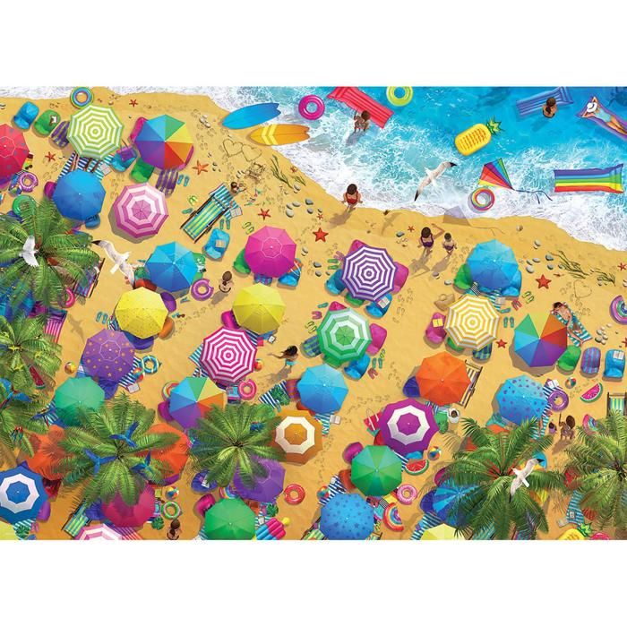 Puzzle 1000 pièces : Plaisirs d'été à la plage - Cdiscount Jeux - Jouets