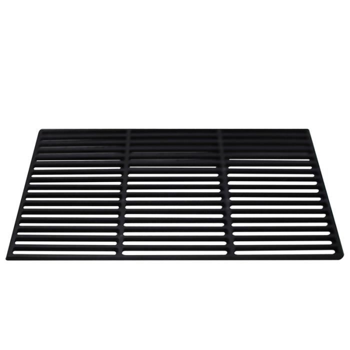 Grille en fonte Grille de barbecue en fonte Carrée Noir 60x40cm GRILL ...