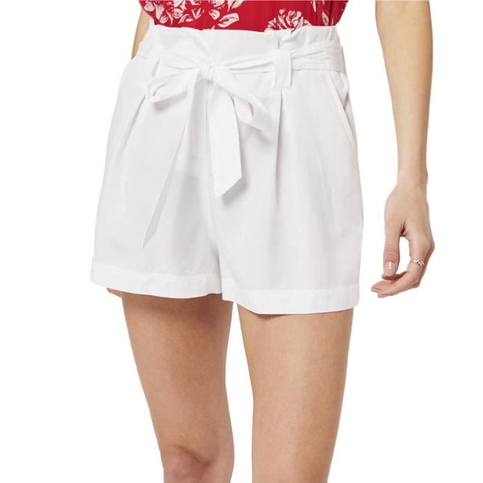 Short en coton Superdry Vintage Paper Bag - Blanc Brillant - Femme ...