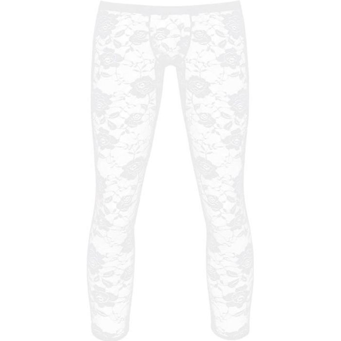 Collant Homme Sexy Transparente Lingerie Sissy Legging Dentelle Bas de ...