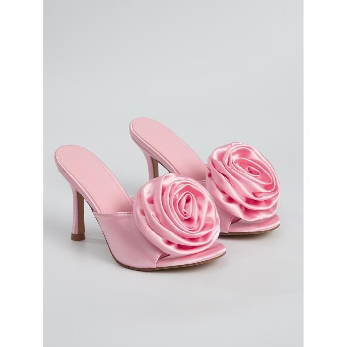 Sandales À Talons Hauts à Décoration florale Femmes Pompes Mode Été ...