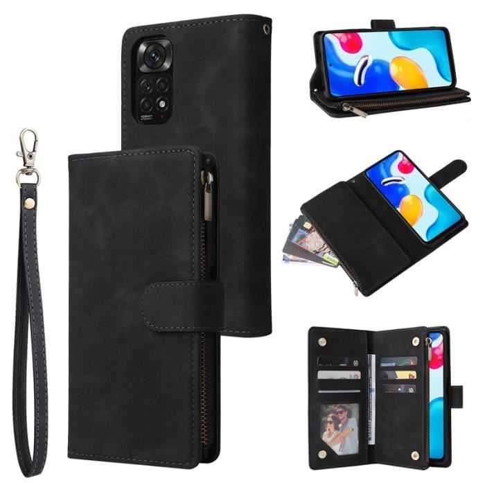 Etui Xiaomi Redmi Note 11S-Note 11 4G 6.43", grande capacité, 6 porte ...
