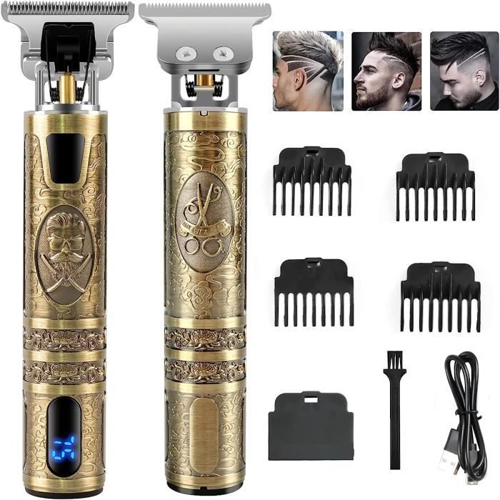 Tondeuse Cheveux Hommes, Professionnelle Tondeuse Barbe et Cheveux, Rechargeable Rasoir ...