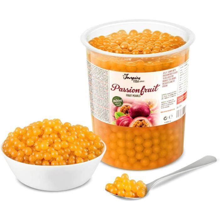 INSPIRE FOOD Bubble Tea Perles Fruit de la Passion Bubble tea, perle de ...