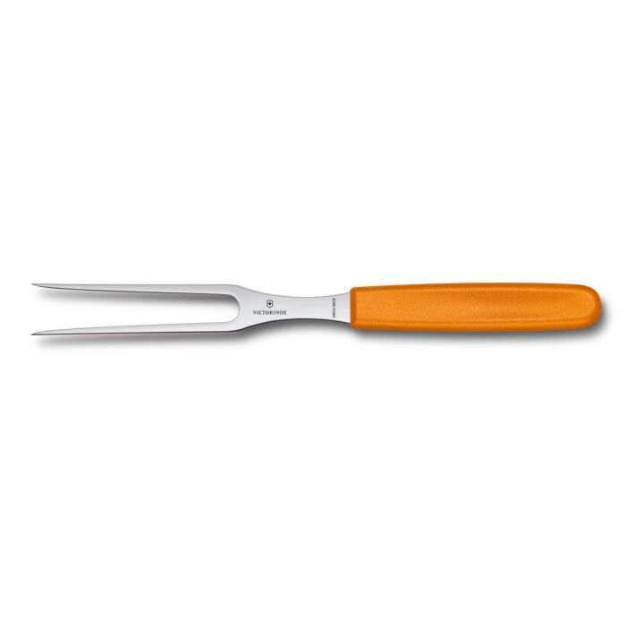 Fourchette à découper - VICTORINOX - Manche orange - Lame inox 15cm ...