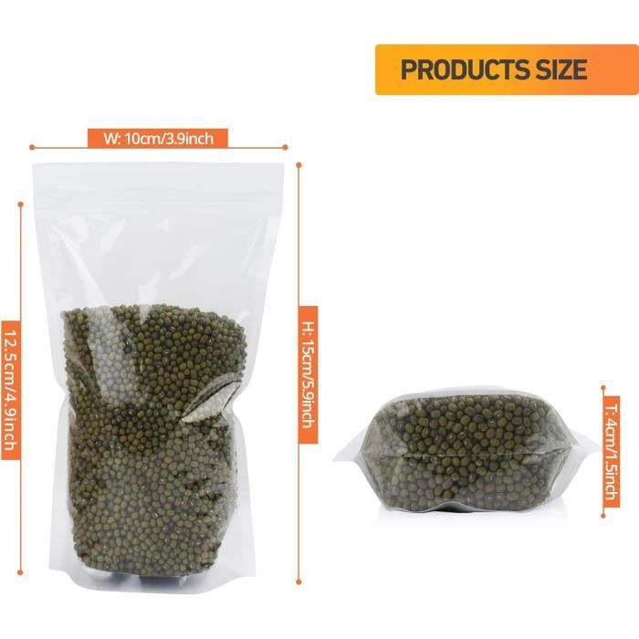 Sachet Alimentaire, Sac Plastique Transparent, Sachet Refermable ...