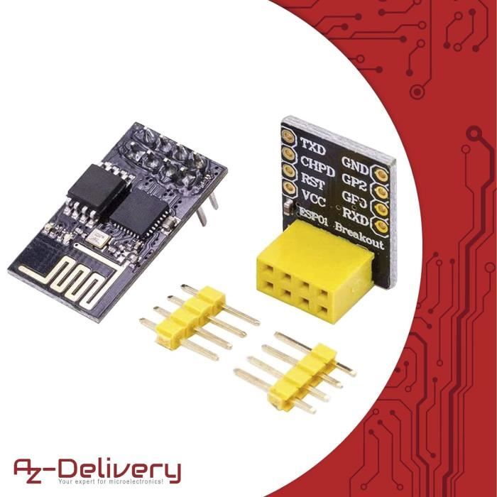 5 X Esp8266 Esp-01S Module Émetteur-Récepteur Série Sans Fil Wlan Wifi ...