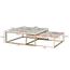 WOHNLING table basse ensemble de 2 tables gigognes en marbre blanc avec ...