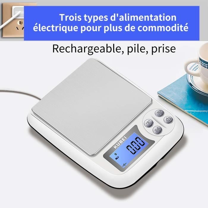 Numérique Balance De Cuisine Rechargeable Par Usb 1Kg-0.01G Balance De ...