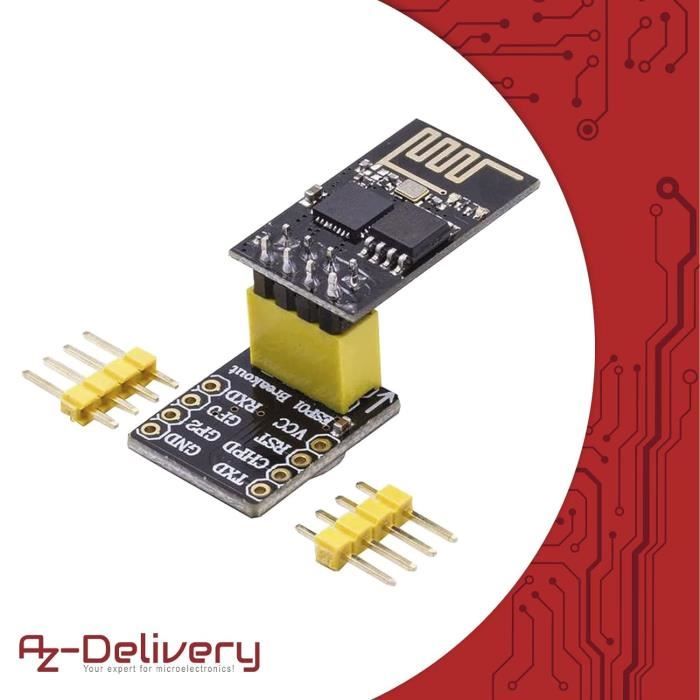 5 X Esp8266 Esp-01S Module Émetteur-Récepteur Série Sans Fil Wlan Wifi ...