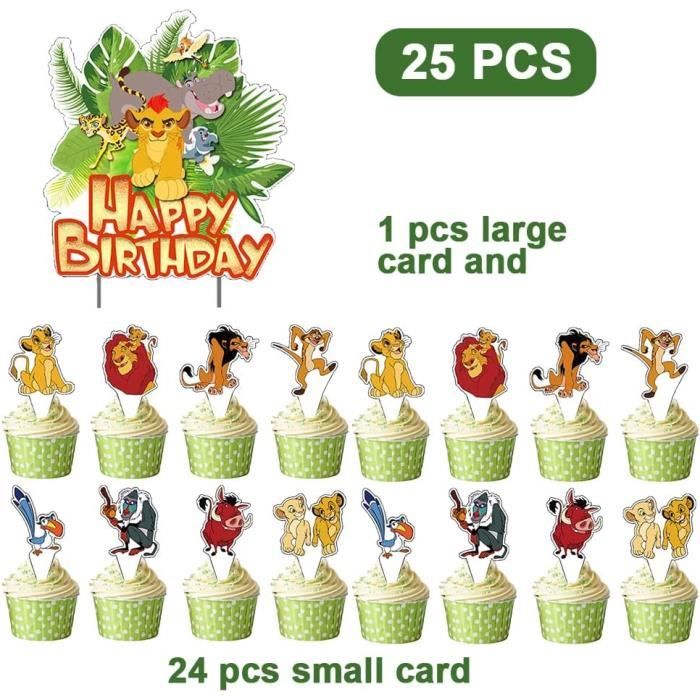 The Lion King Cupcake Toppers, 25 Pcs The Lion King Cake Topper Gâteau ...
