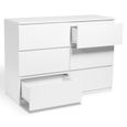 IDMARKET Commode 6 tiroirs TOMI 110 cm bois blanc - Cdiscount Maison