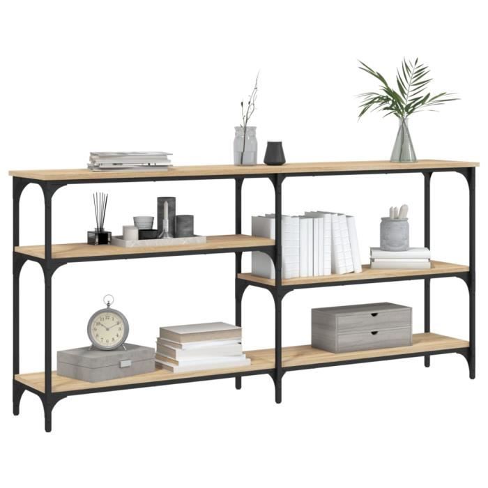 Table console extensible - GAROSA - BAO - Chêne sonoma - Rectangulaire ...