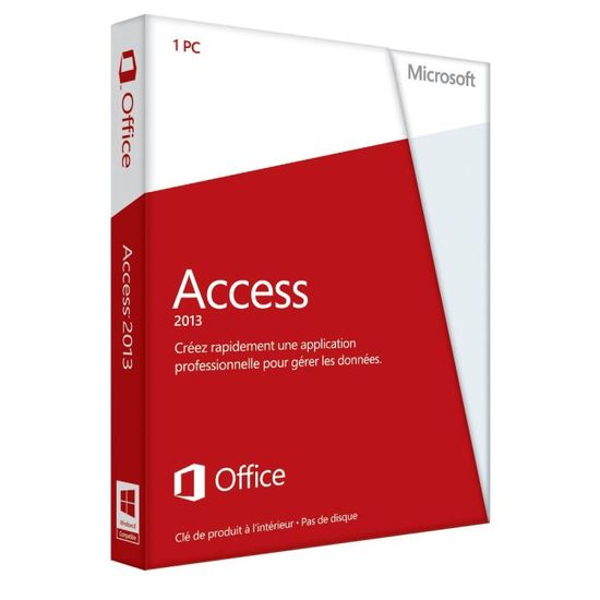 Microsoft Access 2013 - 1PC - Carte d'activation - Cdiscount Informatique