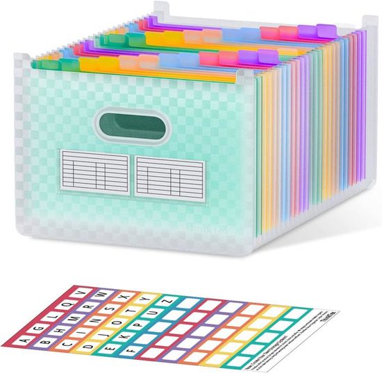 ThinkTex 26 Pochettes Trieur Document, A4 Trieur, Trieur à Soufflets ...