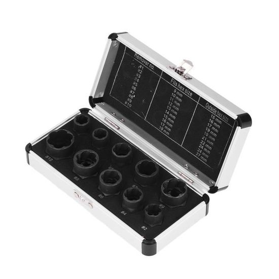 Kit d'extracteur d'écrous - EJ.LIFE - 10 pièces - Multifonctionnel ... Kit d'extracteur d'écrous - EJ.LIFE - 10 pièces - Multifonctionnel ...