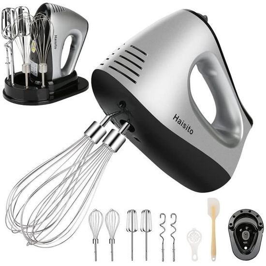 Batteur à Main Électrique, Fouet Portable à 5 Vitesses de 450 W et ...