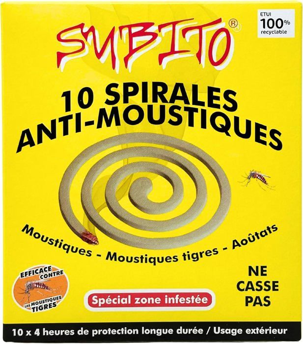 Spirales Anti-Moustiques Avec Support Métallique - Efficaces Contre Les Moustiques Tigres ...
