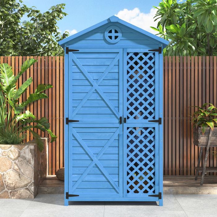 Hangar de rangement extérieur en bois pour meubles de jardin, salle d ...