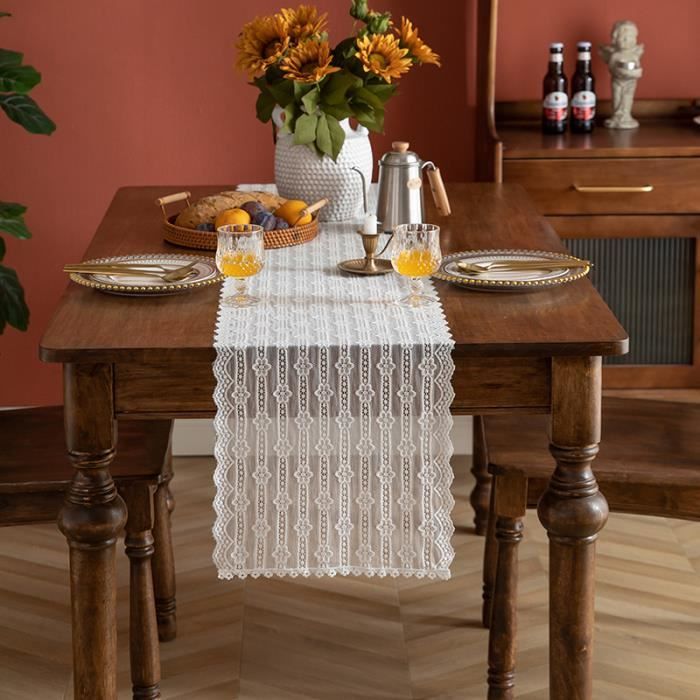 [LS-P] 250*30CM Chemin de Table en Dentelle Ajourée Fleur Belle ...