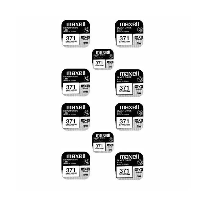 10 piles Maxell 371 SR920SW - - Cdiscount Jeux - Jouets
