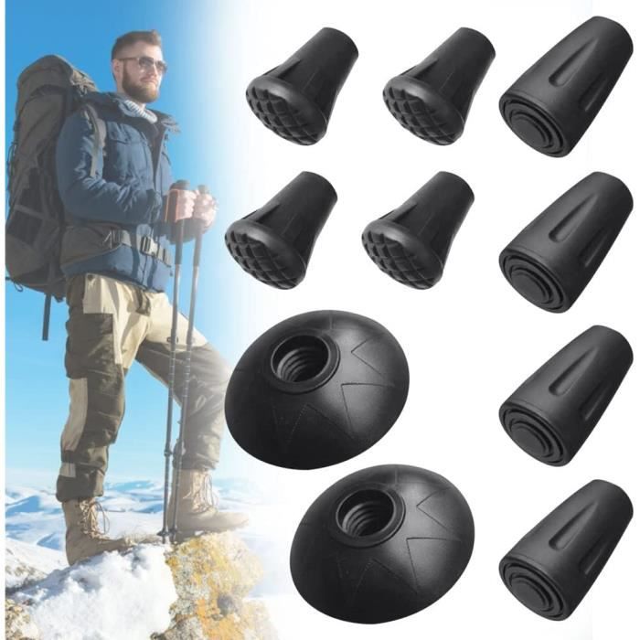 KLYNGTSK 10 PCS Embout Baton Marche Nordique Embouts de Rechange en ...