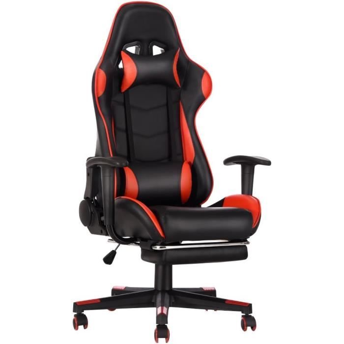 Chaise Gaming Fauteuil de Bureau Ergonomique Chaise pour PC Gamer avec ...