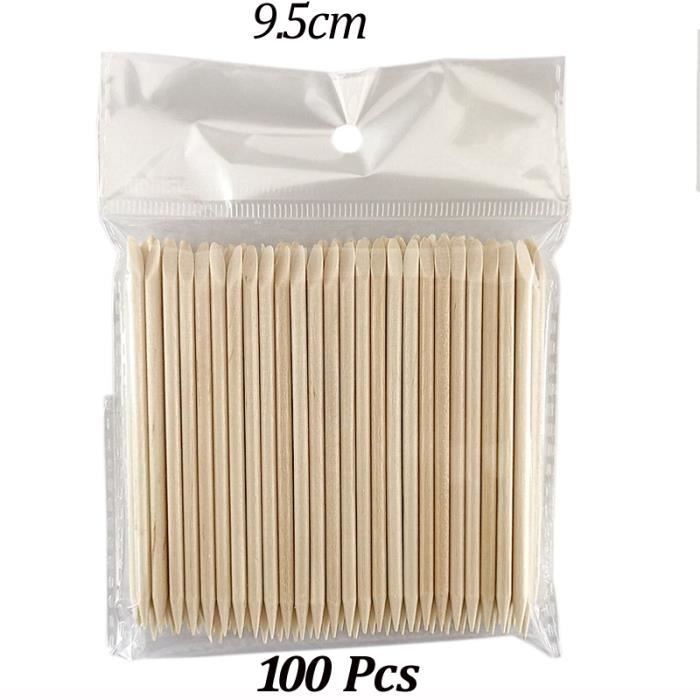 Bâtonnets poussoirs à cuticules en bois, 63/75/95/100/105/127mm, 150 ...