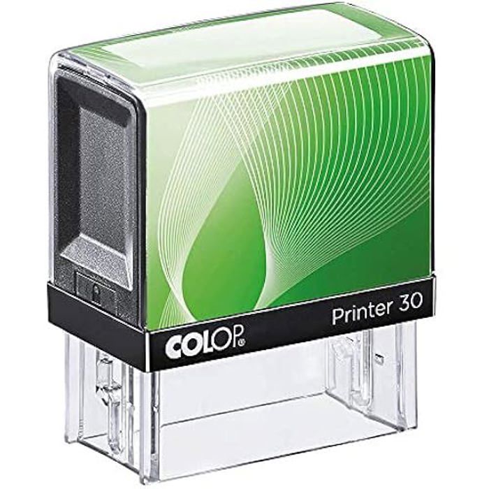 Tampon - COLOP - Printer 30 - Blanc - Bleu - Idéal pour un usage ...