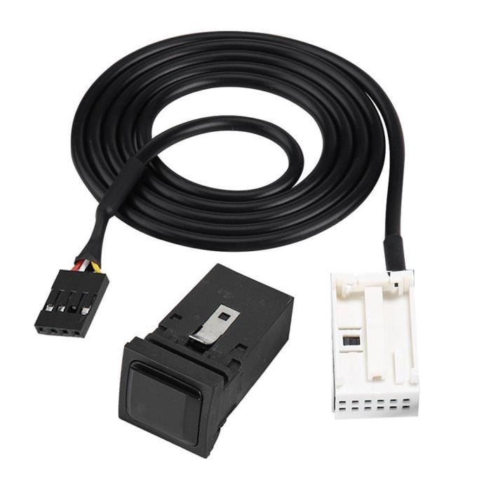 Câble d'entrée audio AUX - DILWE - RCD310 - 100 cm - Compatible Golf ...