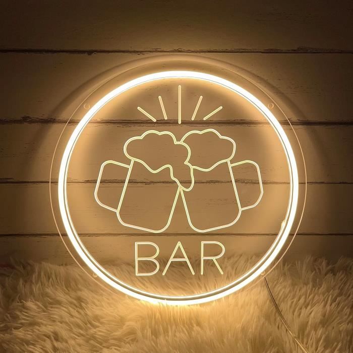 Bar Neon Mural, 30 * 30Cm Led Néon Décoration Neon Bar Neon Led ...