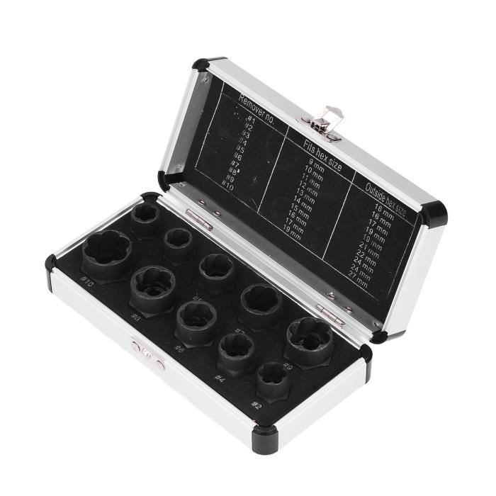 Kit d'extracteur d'écrous - EJ.LIFE - 10 pièces - Multifonctionnel ... Kit d'extracteur d'écrous - EJ.LIFE - 10 pièces - Multifonctionnel ...