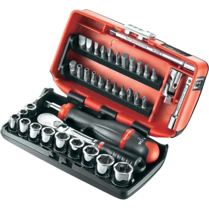 Coffret douilles et embouts FACOM - 1/4 - 6 pans - 38 pcs - RL.NANO-U1 - Cdiscount Bricolage