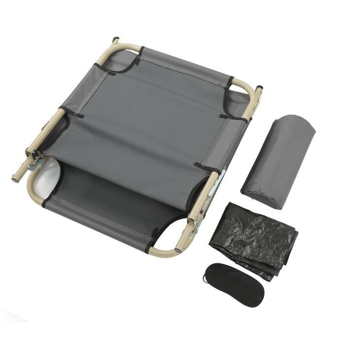 Fdit lit pliant de camping Lit pliant personne seule chaise longue ...