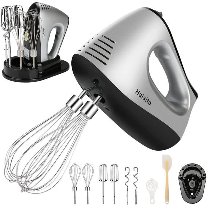 Batteur à Main Électrique, Fouet Portable à 5 Vitesses de 450 W et ...