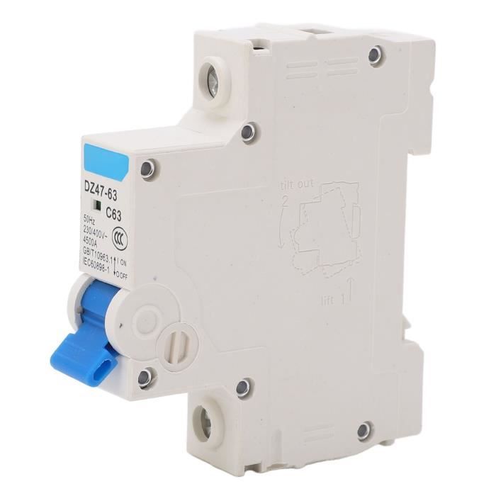 CEN Petit disjoncteur Disjoncteur miniature 1P Isolateur de courant Rail DIN 4500A Pouvoir de ...