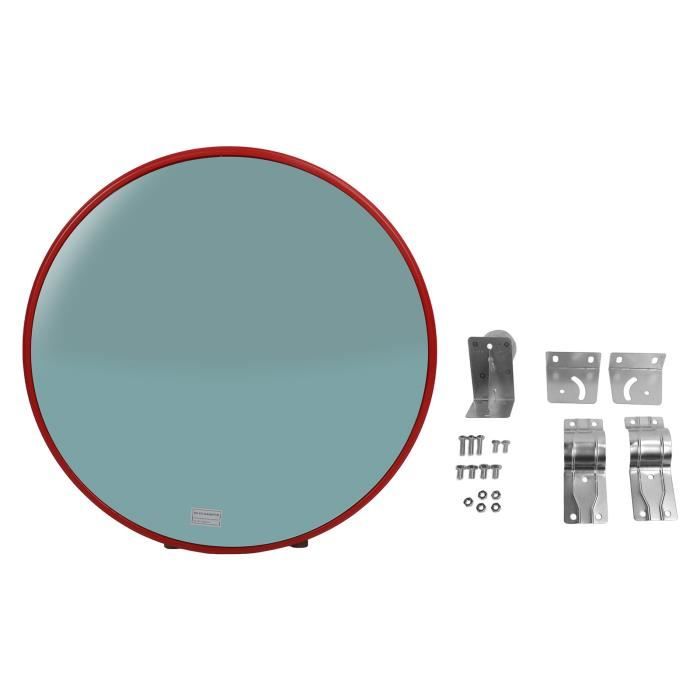 Qiilu Miroir Incurvé Grand Angle Miroir Convexe De 24 Pouces Avec