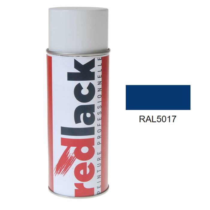 Redlack Peinture aérosol RAL 5017 Brillant multisupport - Cdiscount ...