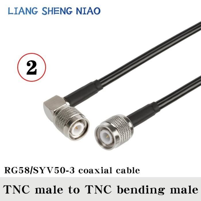 Câble coaxial - RNCYN - RG58 - TNC mâle vers UHF mâle femelle - 15m - Neuf - Cdiscount Bricolage