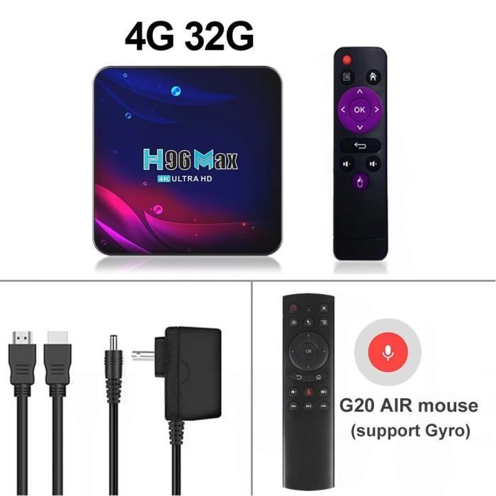 Boîtier TV - RNCYN - H96 Max - Android 11 - 4 Go RAM - 64 Go Stockage ...